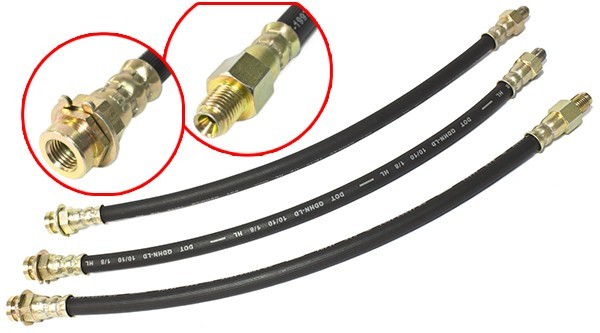 Brake Flex Hose Package (front & rear) : suit RV1-VG drums & VJ-CL ...