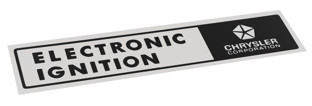 Ignition Control Module Decal "Electronic Ignition" (Screen Print ...