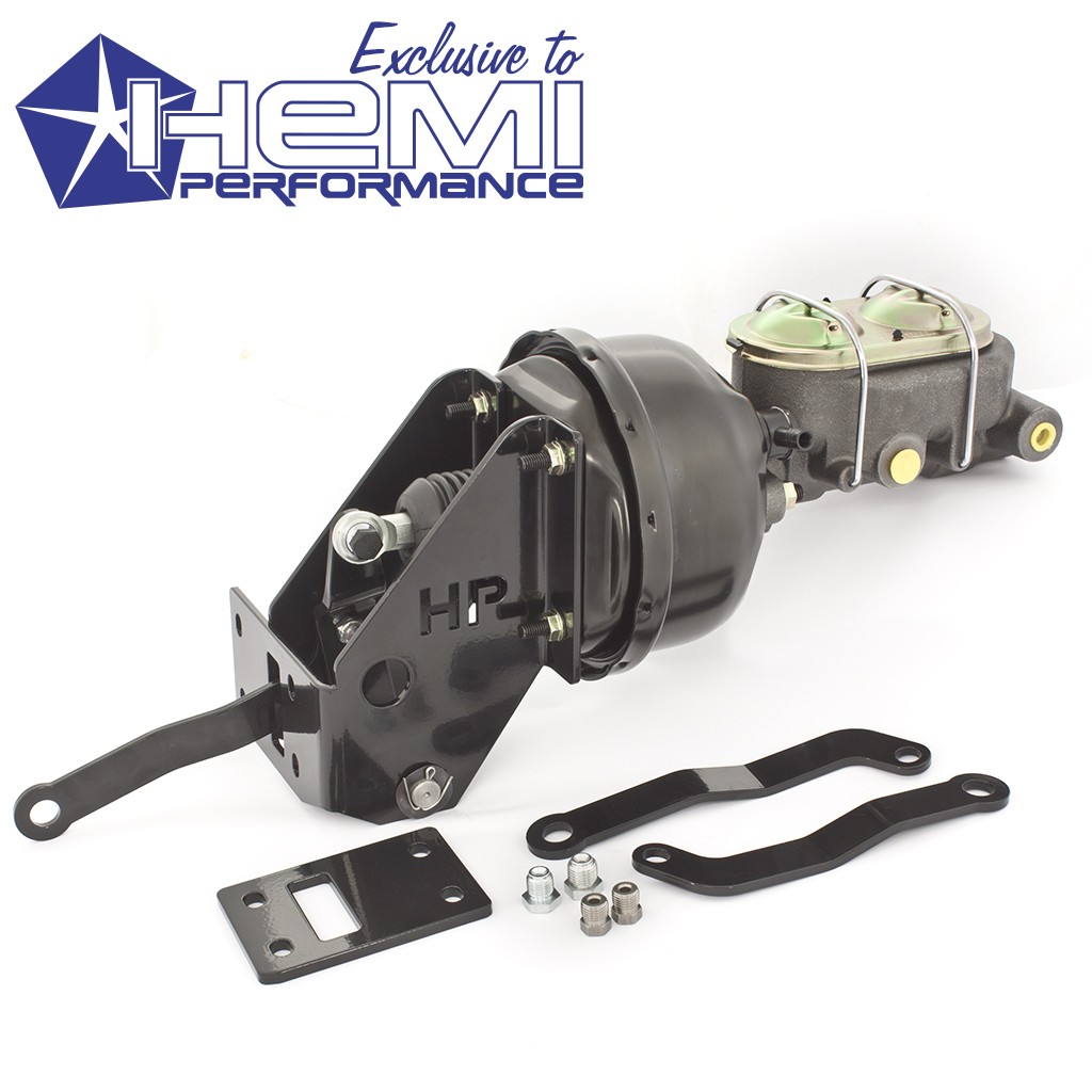 Classic Black Brake Master Cylinder, 7" Single Diaphragm Booster ...