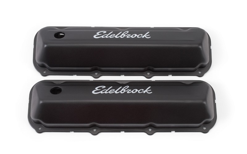 Edelbrock Signature Series Black Rocker Cover Set : suit Small Block ...