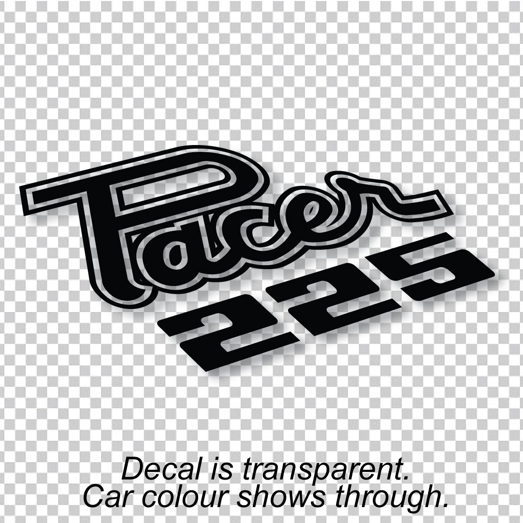 "Pacer 225" Body Decal (black) : suit VF Pacer (Die-Cut) - Body Decal ...