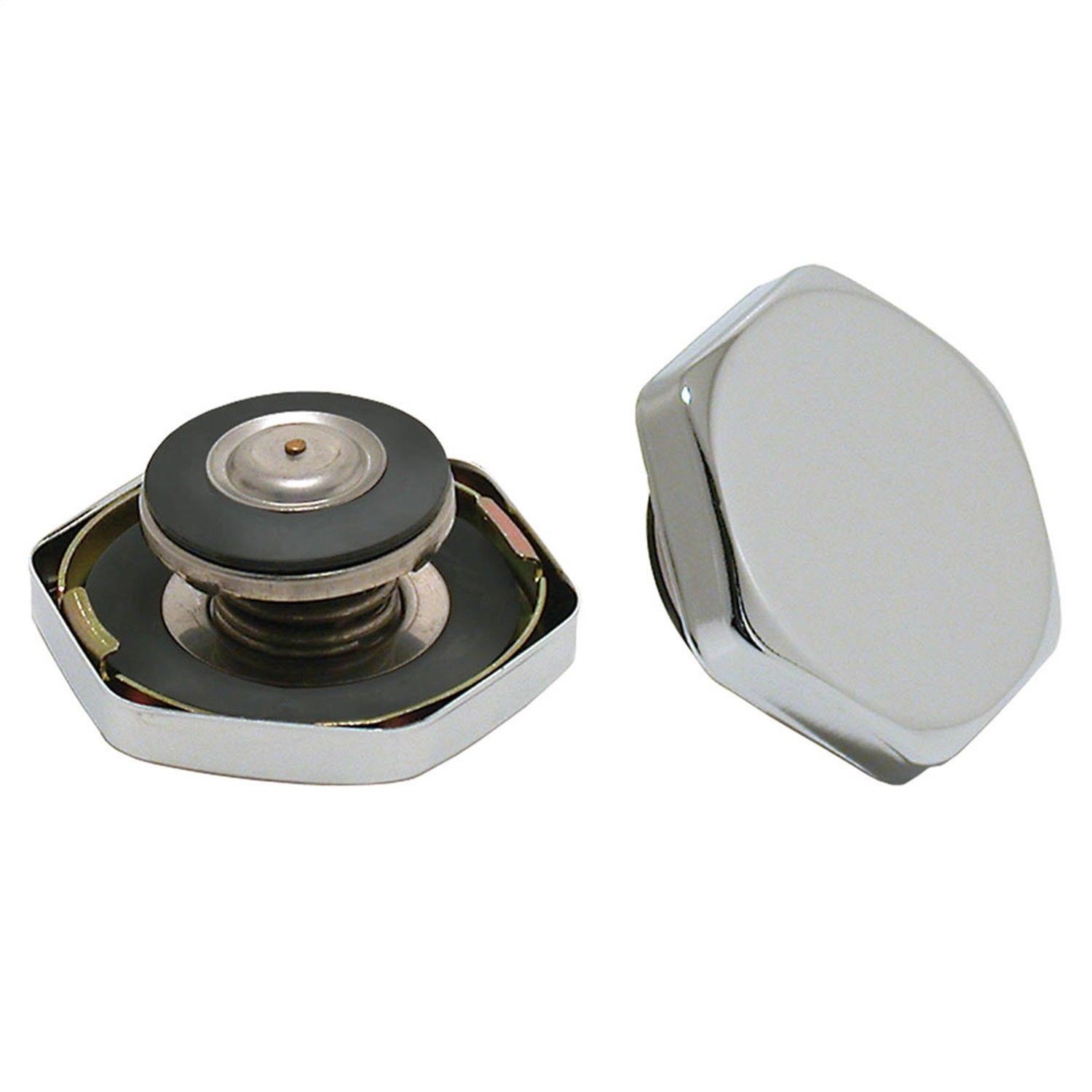 Triple chrome plated steel Hex-Style Radiator Cap (16psi) : "SAE 14-18 ...