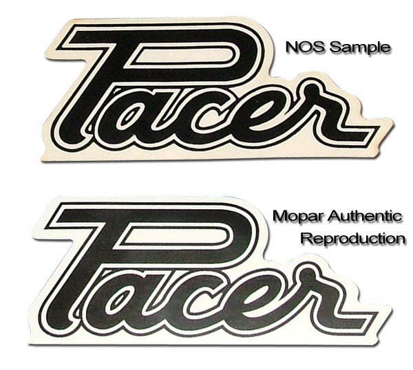 "Pacer" Deck Lid Decal : VG Pacer Sedan (Original Part #4940Gw1-White ...