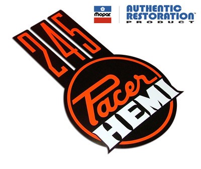 "245 Pacer Hemi" Hood Decal : VG Pacer A84/88 (Red) - Body Decal ...