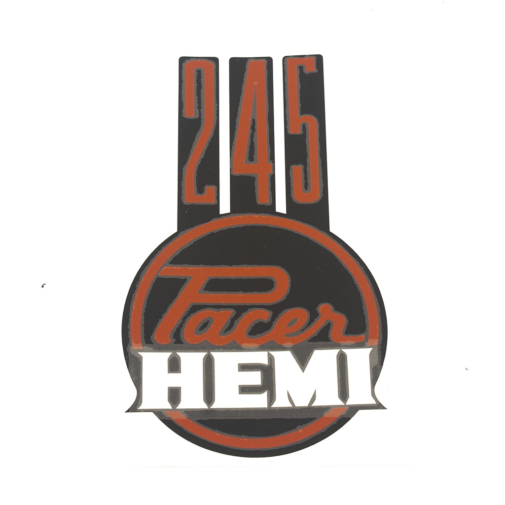 "245 Pacer Hemi" Bonnet Decal [2 colour - RED/BLACK] - Hemi Performance